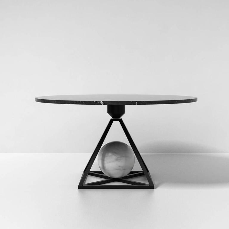 Marble Contrepoids Dining Table For Sale at 1stDibs