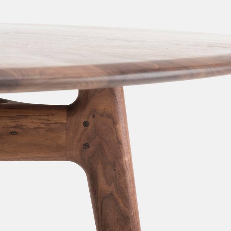 Neri and Hu for De La Espada Round Solo Dining Table, Walnut For Sale ...