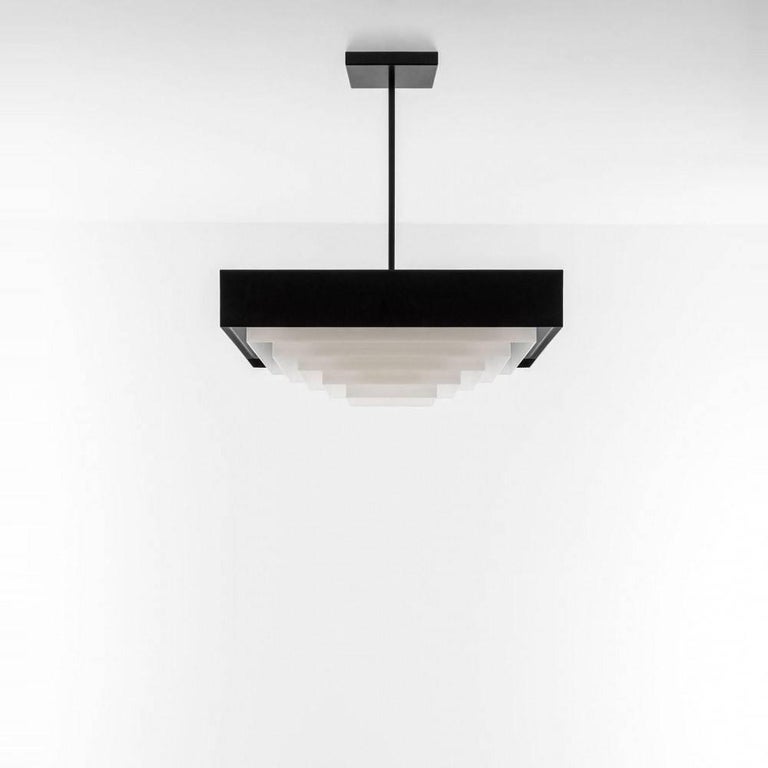 Dimorestudio Lampada 050 Matte Black Painted Metal Light Chandelier ...