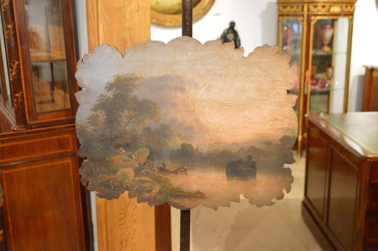 Charming Pair of Rosewood Early Victorian Period Antique Pole Screens ...