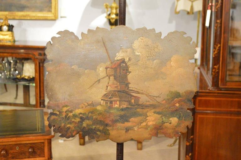 Charming Pair of Rosewood Early Victorian Period Antique Pole Screens ...