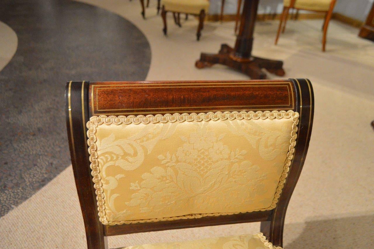 Mahogany and Brass Inlaid Late 19th Century Antique Window Seat at 1stDibs