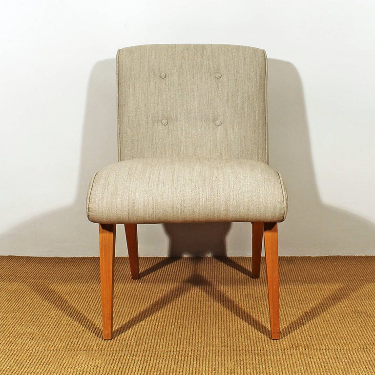 1950s Pair of Vostra Chairs by Walter Knoll, Beech, Felt, Germany For ...