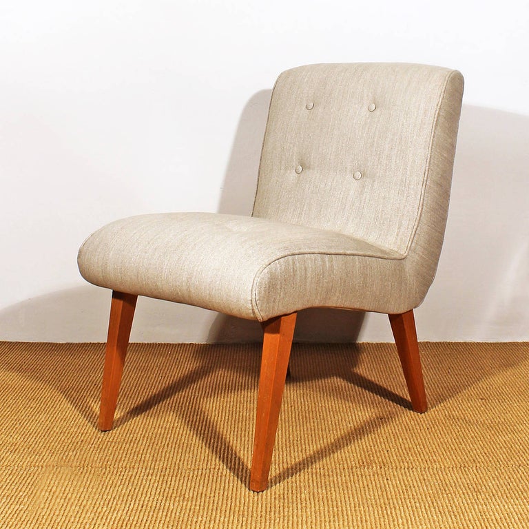 1950s Pair of Vostra Chairs by Walter Knoll, Beech, Felt, Germany For ...