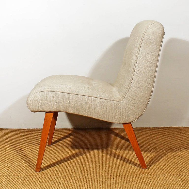 1950s Pair of Vostra Chairs by Walter Knoll, Beech, Felt, Germany For ...
