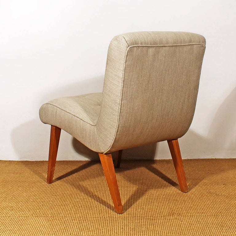 1950s Pair of Vostra Chairs by Walter Knoll, Beech, Felt, Germany For ...