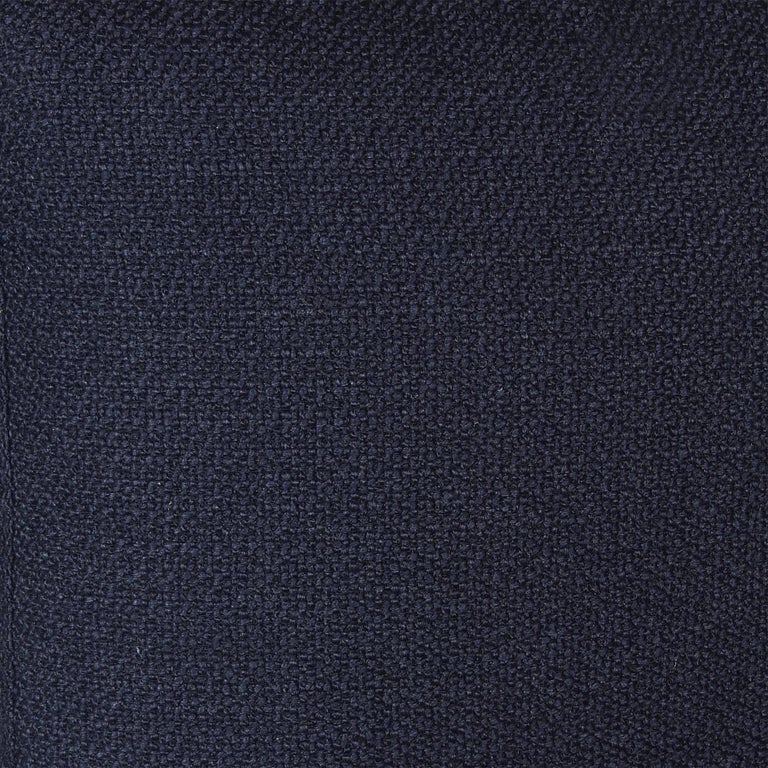 1970s Pair of Armchairs, Lacquered Wood, Blue Loop Pile Fabric, Italy ...