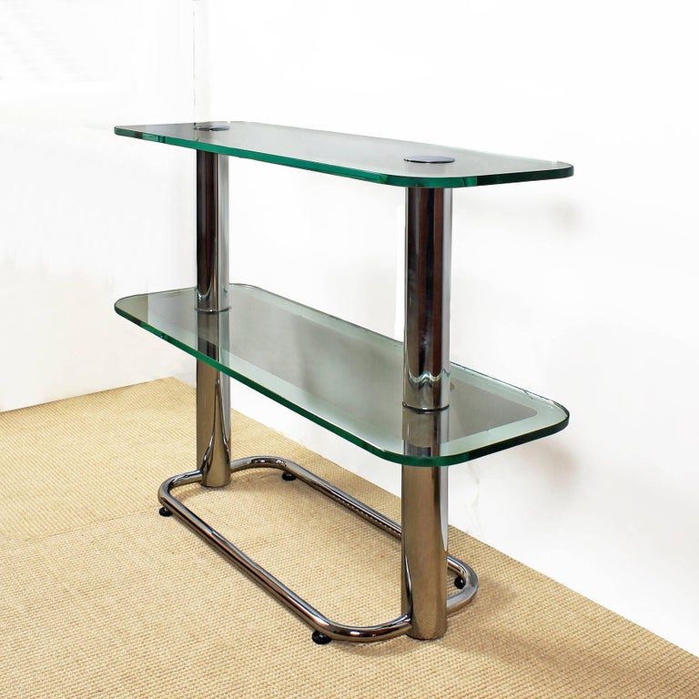 1930´s Art Deco Shelving Unit, chromed plated brass, glass . Barcelona ...