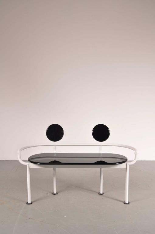 Memphis Style Bench, Attributed to Ettore Sottsass, circa 1980 at 1stDibs