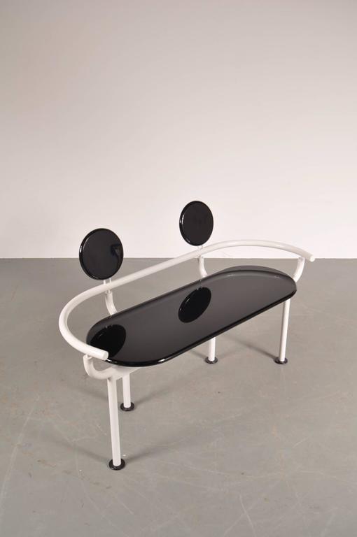 Memphis Style Bench, Attributed to Ettore Sottsass, circa 1980 at 1stDibs
