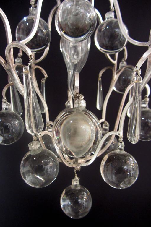 Set of Three Small, Unusual 'Ball' Drop Chandeliers at 1stDibs