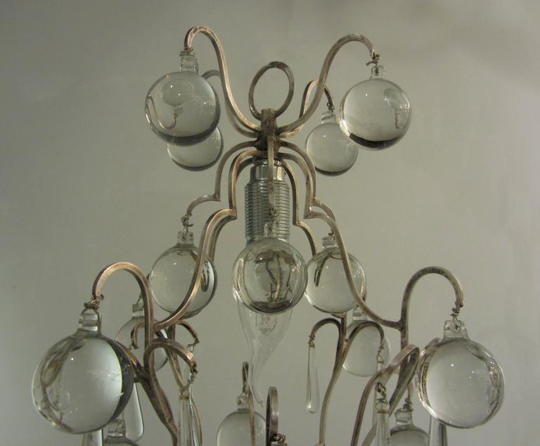 Set of Three Small, Unusual 'Ball' Drop Chandeliers at 1stDibs
