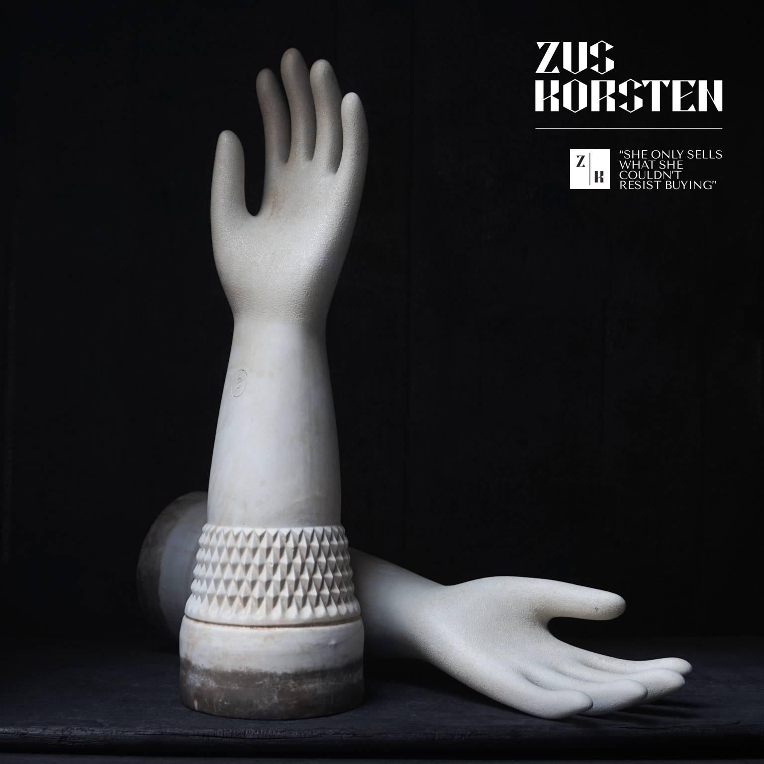Set of Two Statuesque Hand Glove Molds or Moulds at 1stDibs