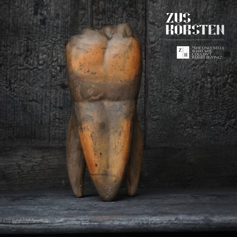 Giant Ceramic Molar with 'Fight the Tooth Worm' Image at 1stDibs ...