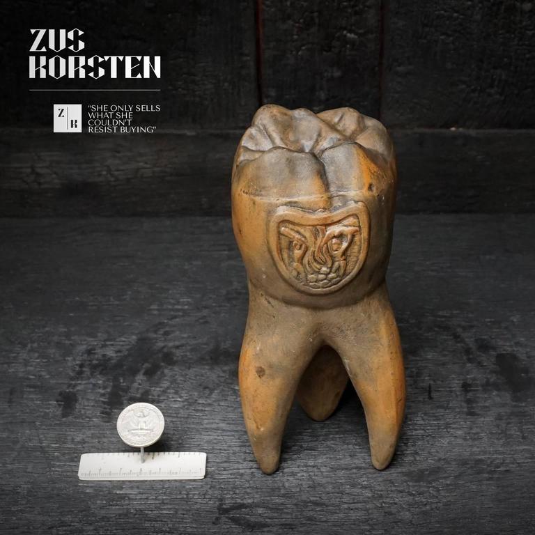 Giant Ceramic Molar with 'Fight the Tooth Worm' Image at 1stDibs ...