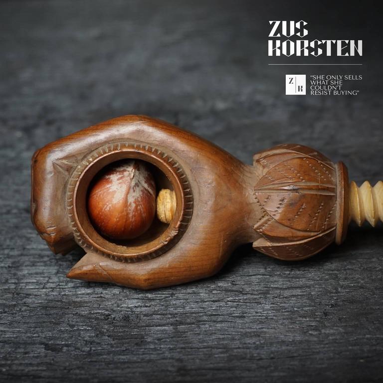 19th Century English Treen Wood Hazelnut Nutcracker Hand at 1stDibs