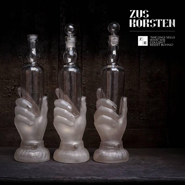 Five 19th Century Glass Bath Hand Shaped Soap Bottles at 1stDibs | hand ...