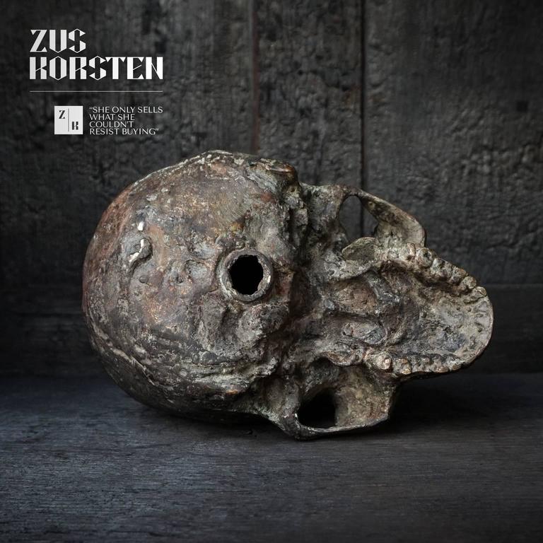 Bronze Cast of a Human Skull For Sale at 1stdibs