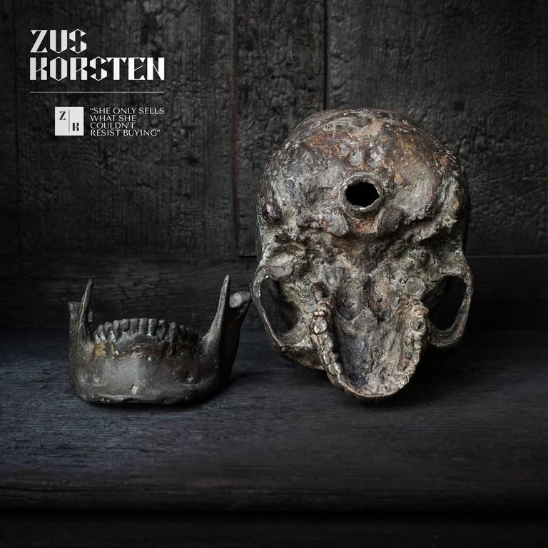 Bronze Cast of a Human Skull For Sale at 1stdibs