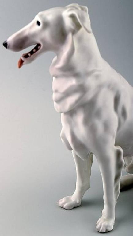 Bing and Grondahl Borzoi, B&G 1814 Borzoi Sitting Sculpture For Sale at ...