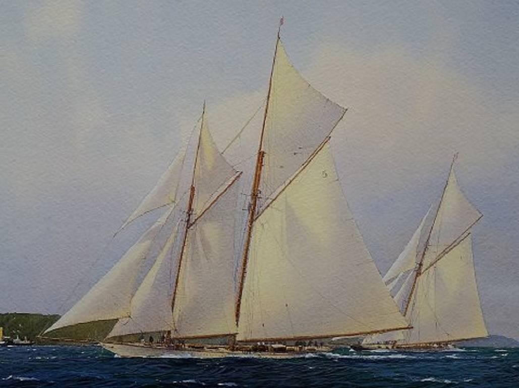 'Watward' by Martyn Richardson Mackrill B. 1962, Watercolor, Gouache on ...