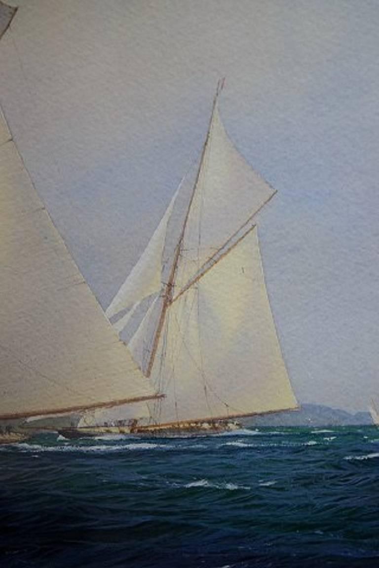 'Watward' by Martyn Richardson Mackrill B. 1962, Watercolor, Gouache on ...