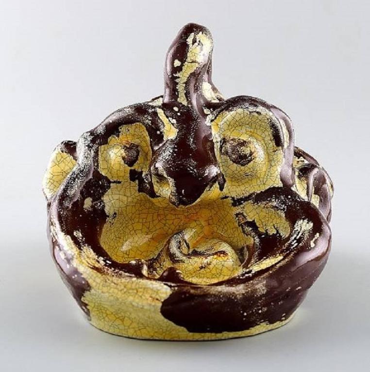 Jean René Gauguin Bowl of Pottery Modeled with Grotesque Face at 1stDibs