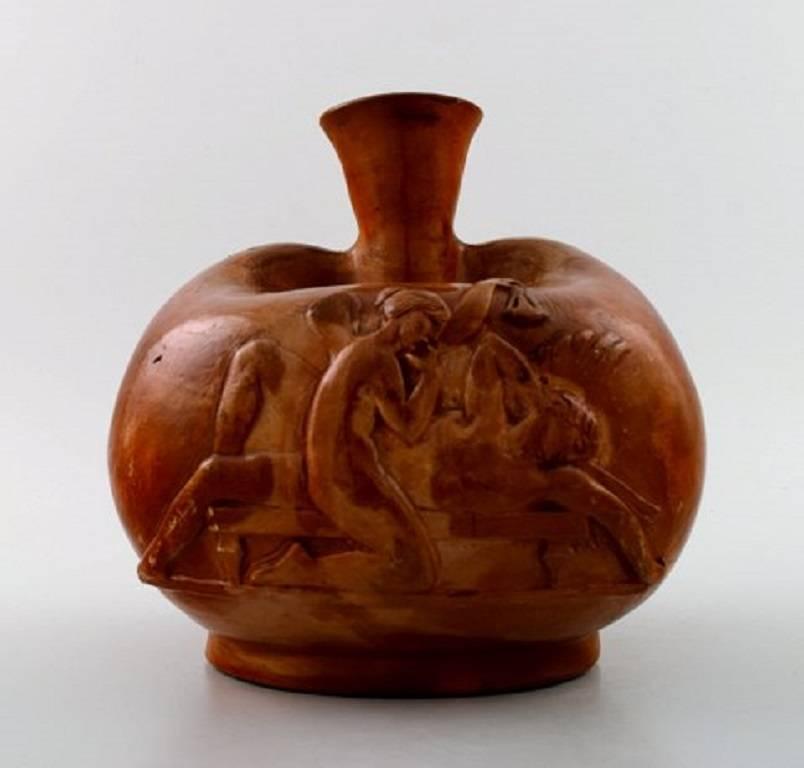 Jens Jacob Bregnø/Bregno for Saxbo Stoneware Vase at 1stDibs