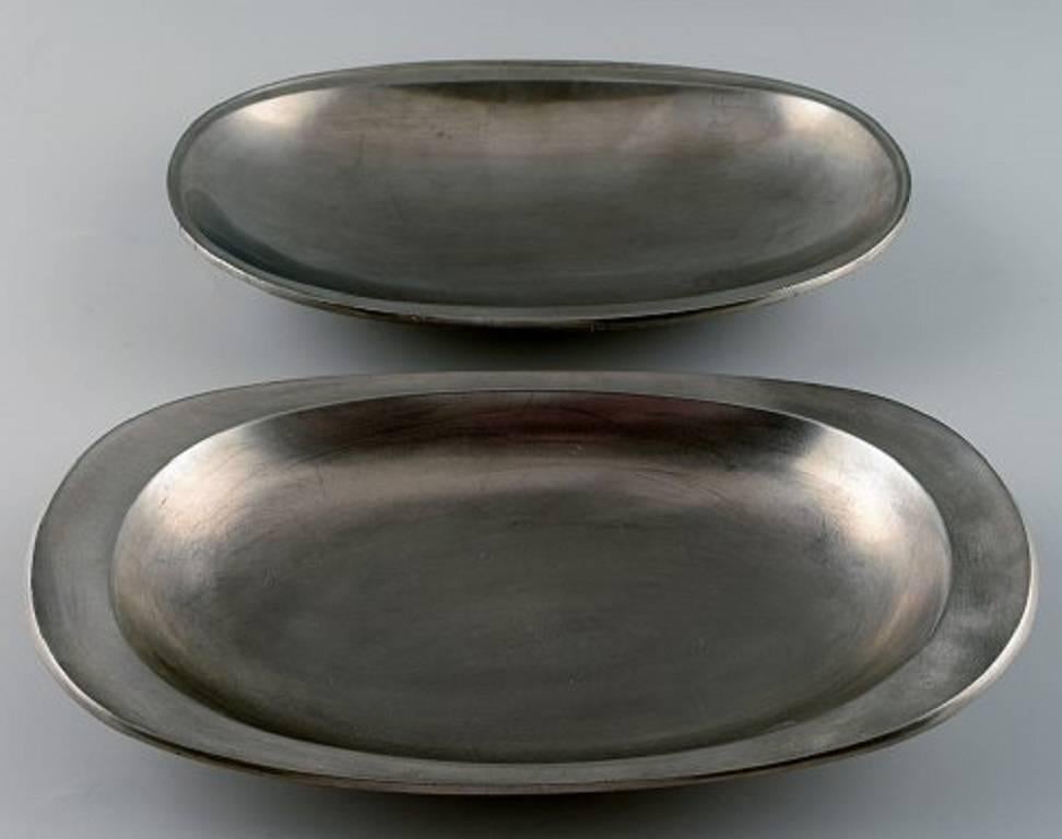 Just Andersen Art Deco Four Large Pewter Dishes or Platters at 1stDibs ...