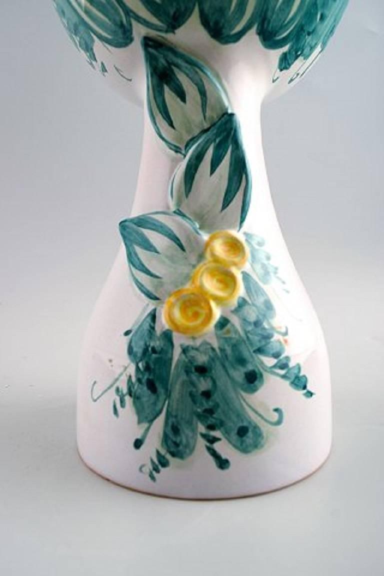 Unique and Hand-Painted Bjorn Wiinblad, Vase in Polychrome Ceramic ...