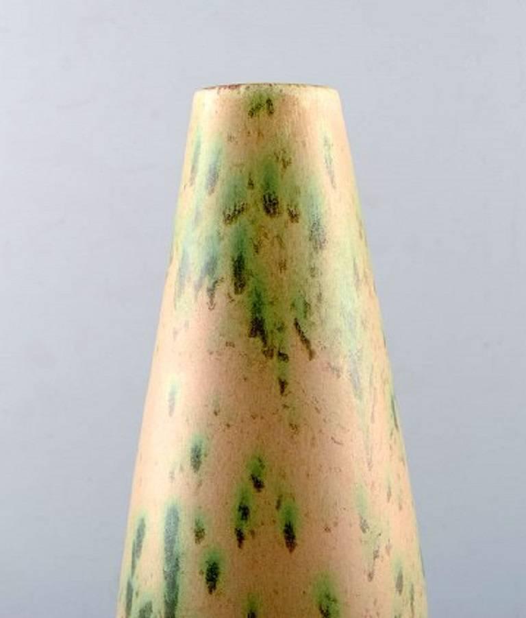French Ceramic Vase Beautiful Glaze, circa 1940s For Sale at 1stDibs