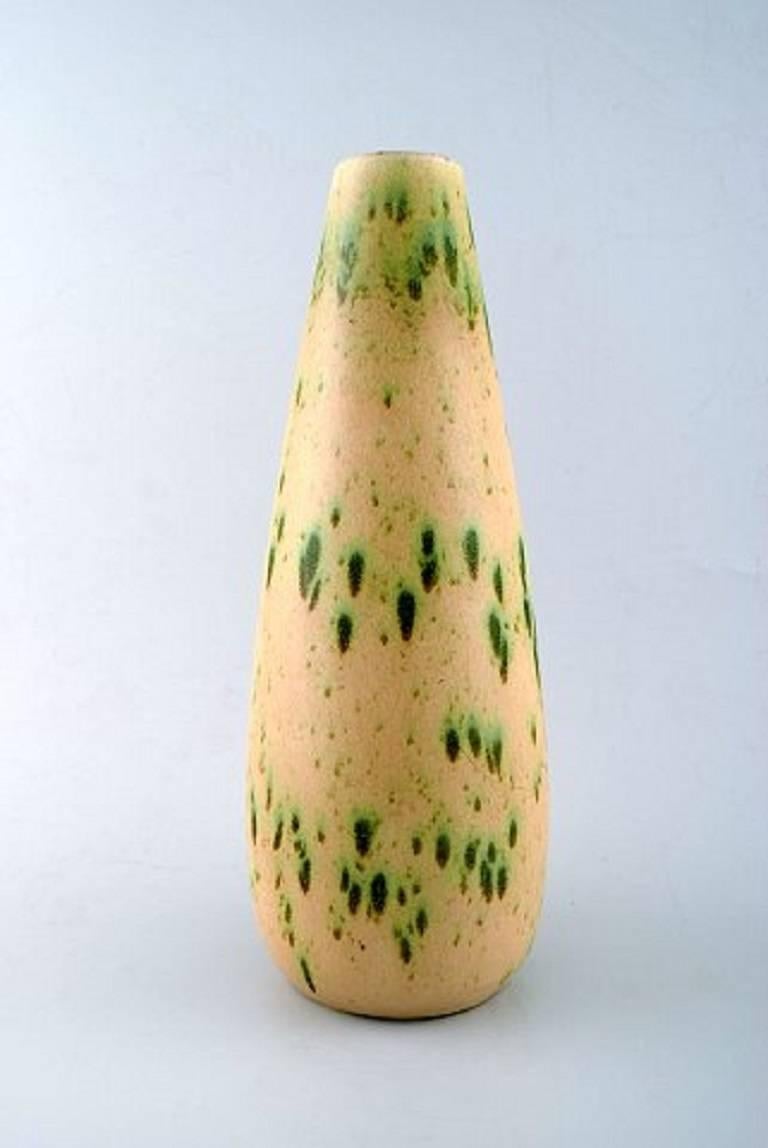 French Ceramic Vase Beautiful Glaze, circa 1940s For Sale at 1stDibs