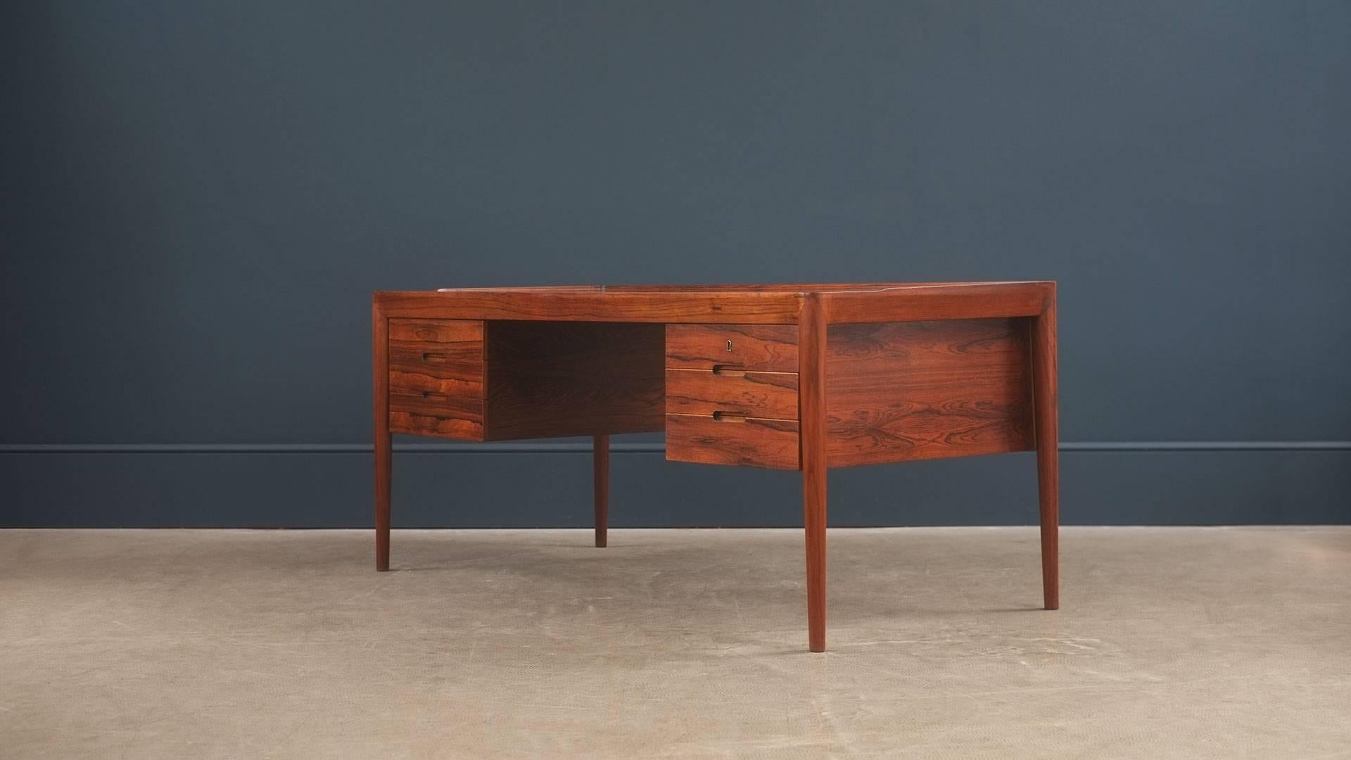 Rosewood Desk by Haslev at 1stDibs