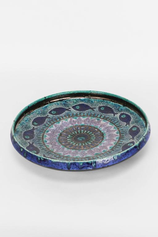 Ninon Vester Müller Ceramic Bowl Fish Pattern, 1970s at 1stDibs