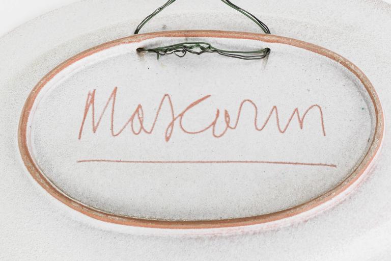 Mario Mascarin Ceramic Wall Plate Fish, 1950s at 1stDibs