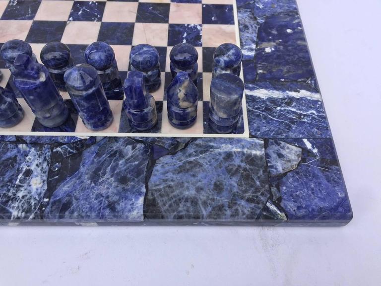 Mid-Century Blue and White Marble Chess Set at 1stDibs | blue marble ...