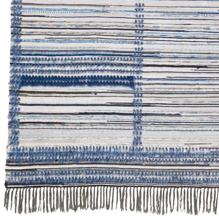 Vintage Swedish Rag Rug with Rya Design For Sale at 1stDibs | vintage ...