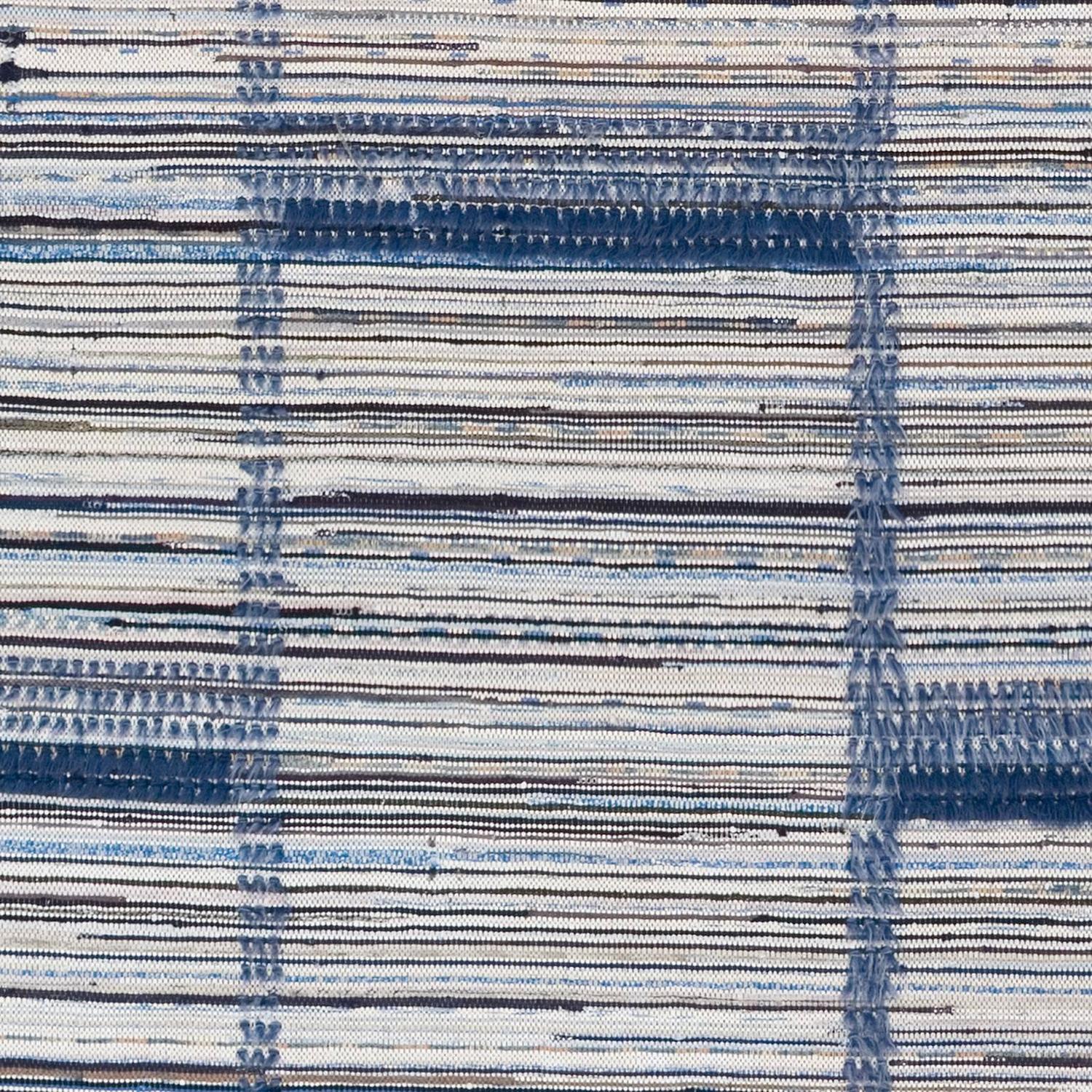 Vintage Swedish Rag Rug with Rya Design For Sale at 1stdibs