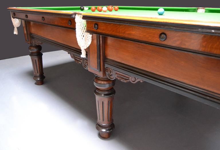 Elegant 3/4 Sized Antique Billiard Snooker Table, circa 1880 at 1stDibs
