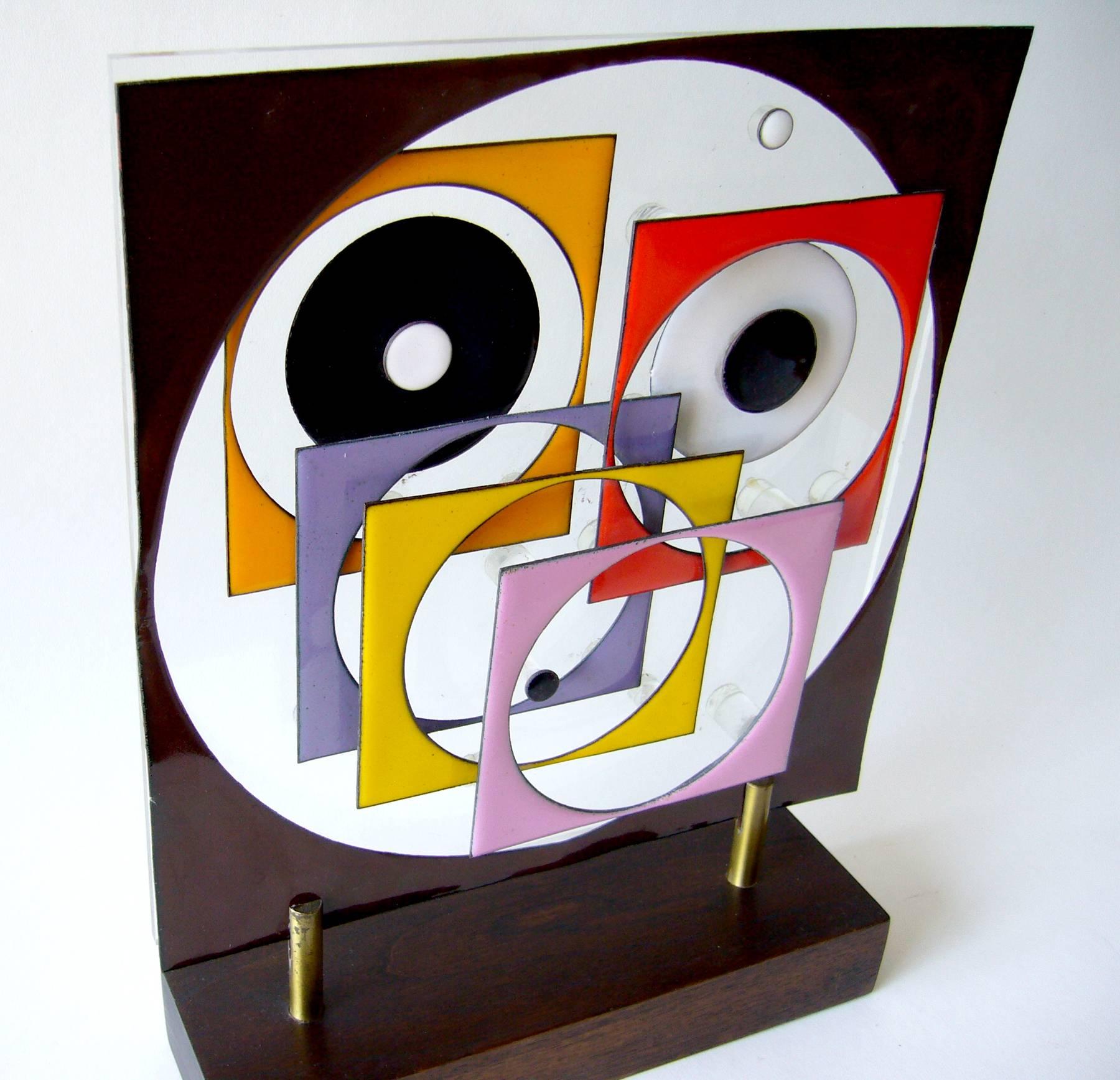 Cappelletti Enamel Wood Abstract Italian Modern Shelf Sculpture at 1stDibs