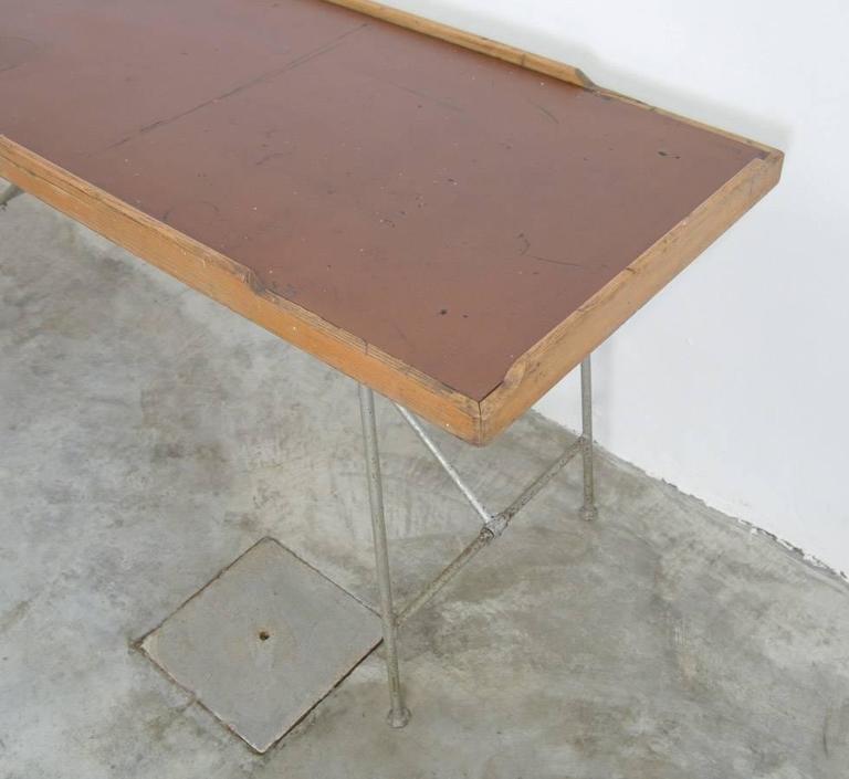 Strong Industrial Folding Table at 1stDibs