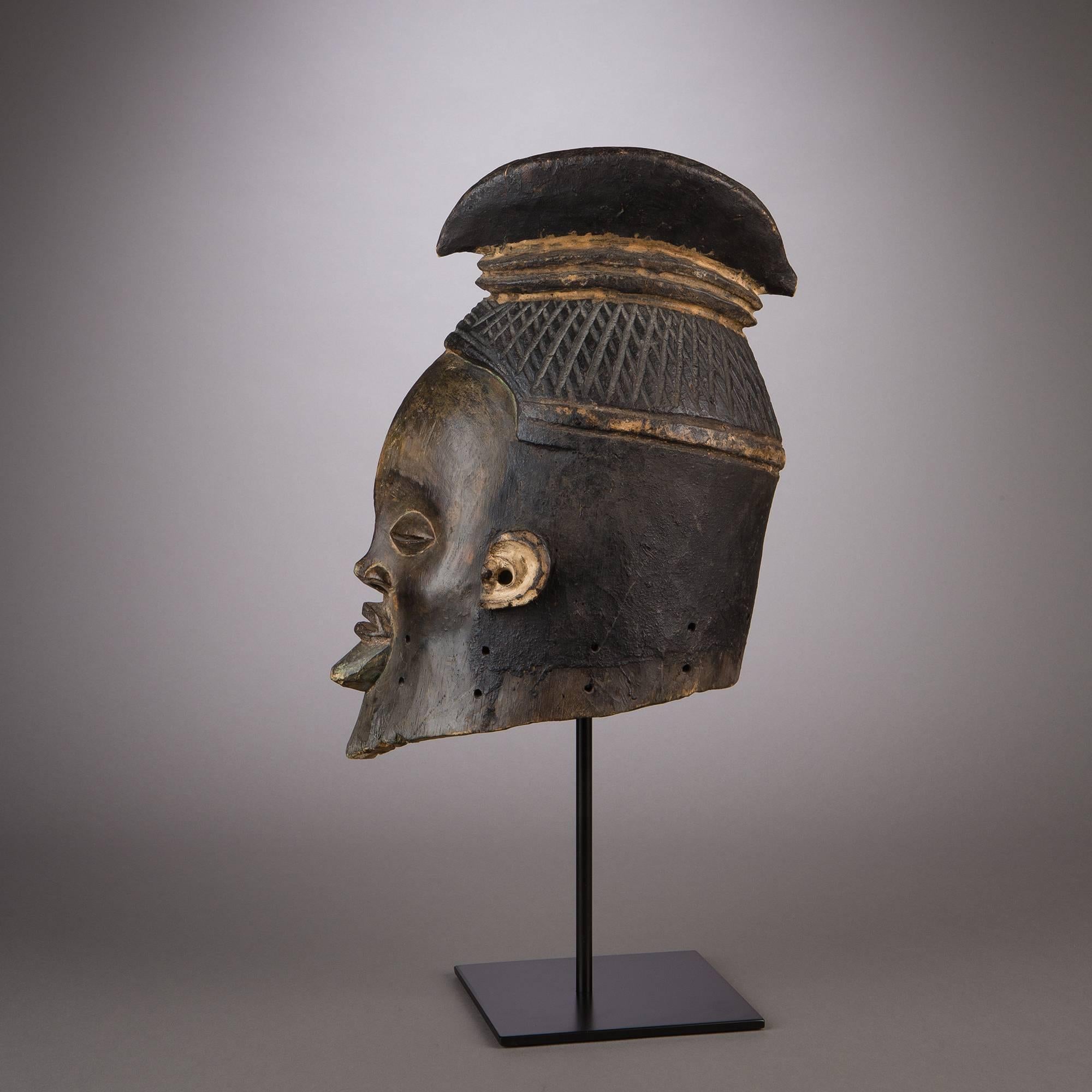 Late 19th Century Tribal Suku Helmet Mask For Sale at 1stDibs