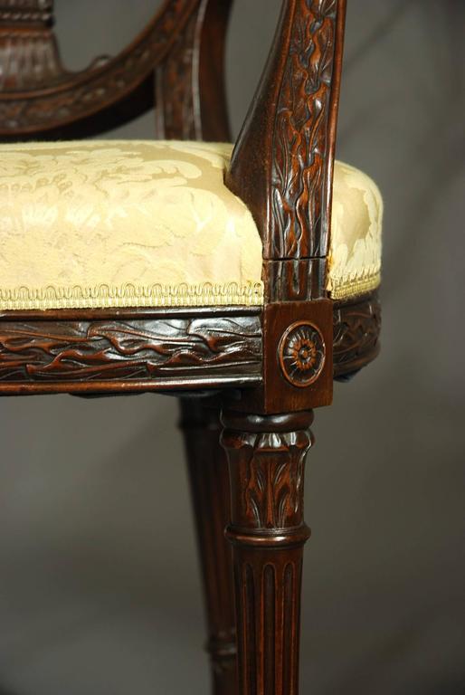 Superb pair of Adam style open armchairs at 1stDibs