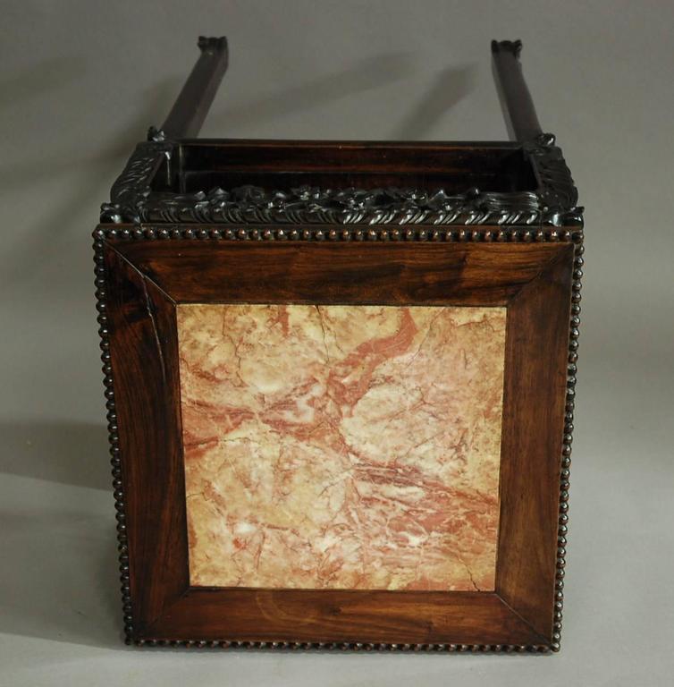 19th Century Square Chinese Pot Stand with Marble Insert at 1stDibs ...