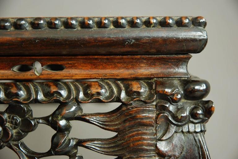 19th Century Square Chinese Pot Stand with Marble Insert at 1stDibs ...