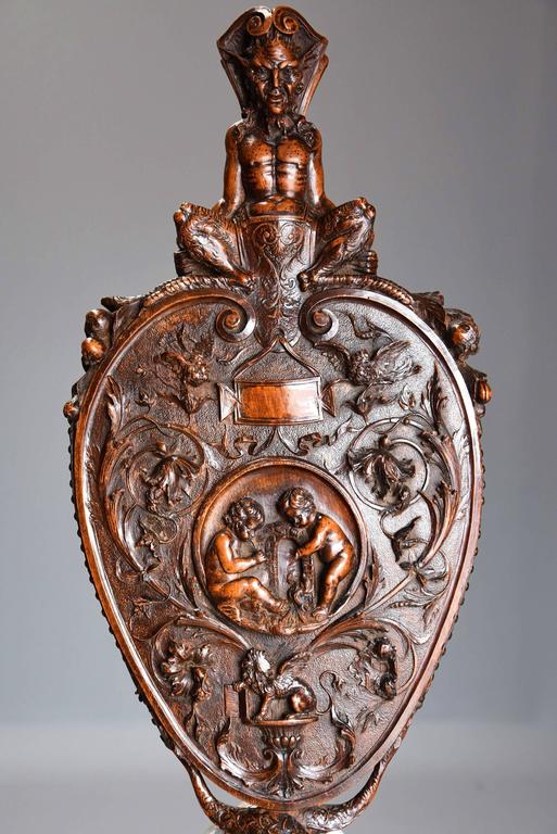 19th century Exhibition Quality Italian Walnut Bellows in the ...