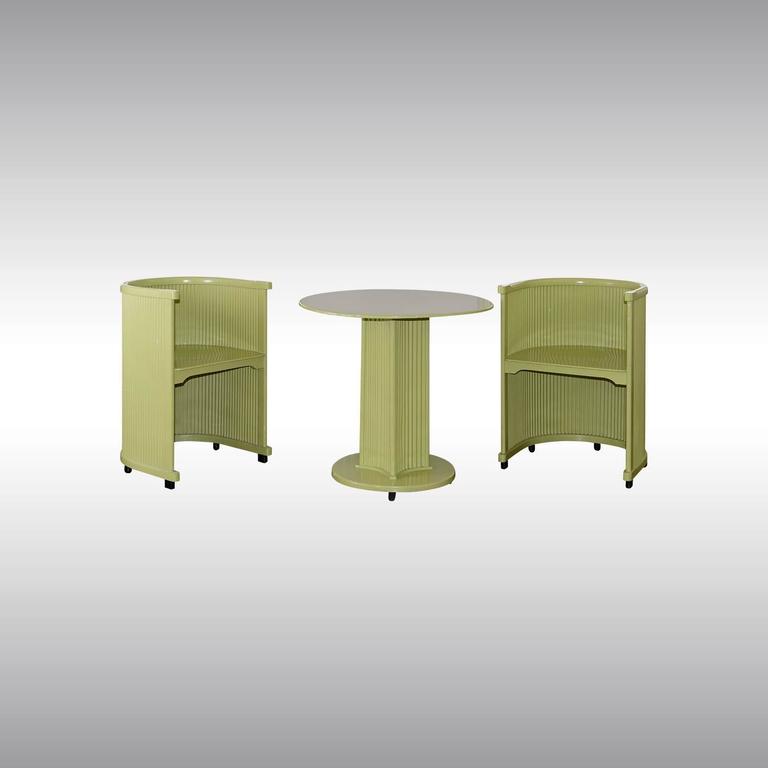 Robert Oerley Set - Table and Two Chairs Ensemble, 1904 - Original at ...