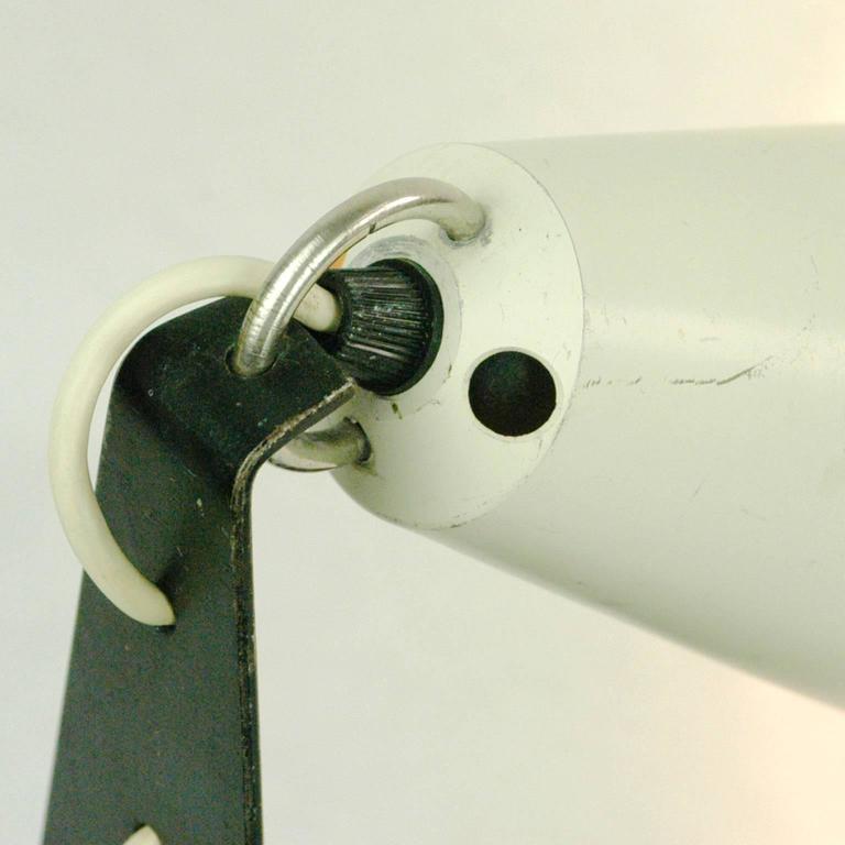 Black and White Austrian Midcentury Metal Table Lamp Hook by J. T ...