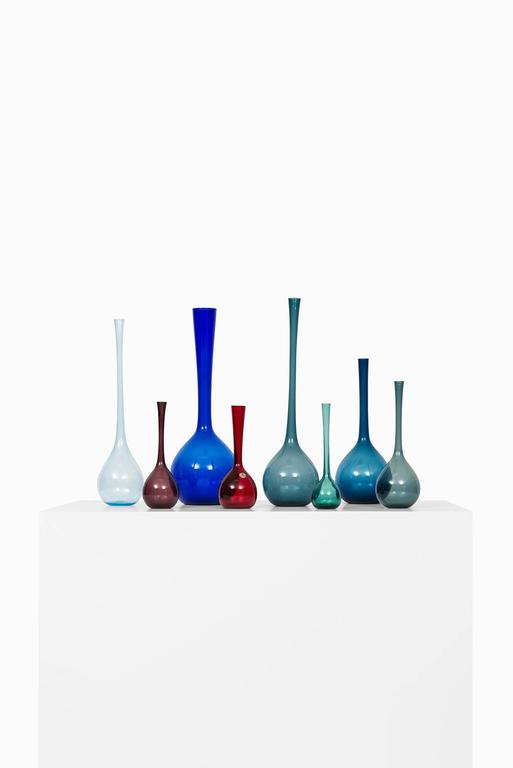 Arthur Percy Glass Vases by Gullaskruf in Sweden at 1stDibs