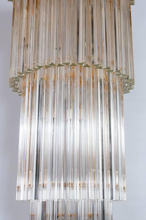 Customized Venetian Flush Mount blown Clear Murano Glass in a gold ...